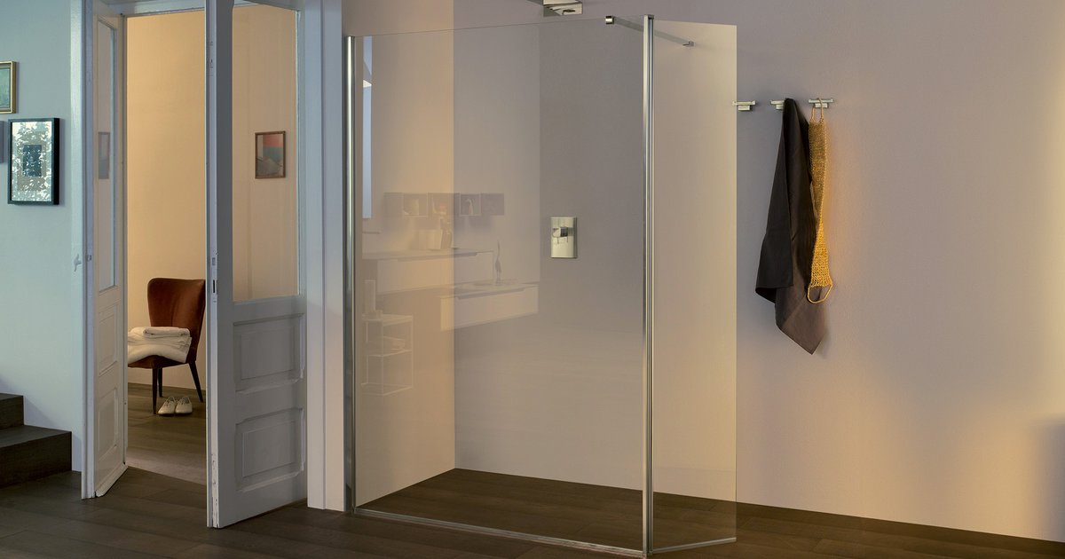 Walk-in shower range A16 6 mm with hinged panel | Facq